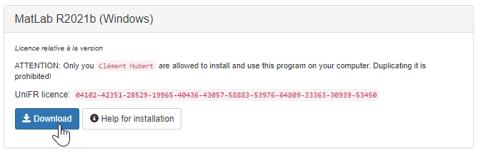 [S] Windows : Installation de MatLab R2021b – DIT > FAQ > Support Center & Micromus