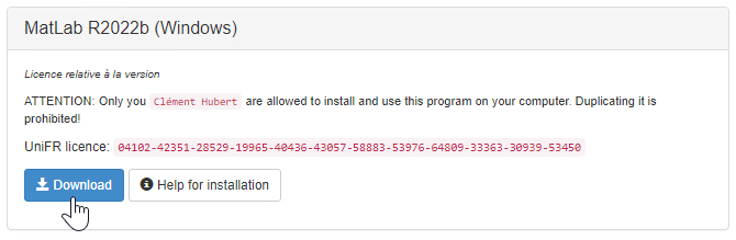 [S] Windows : Installation de MatLab R2022b – DIT > FAQ > Support Center & Micromus